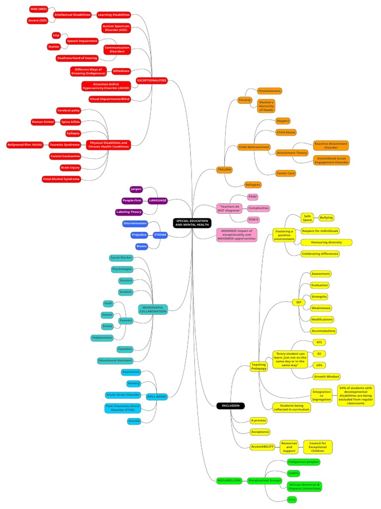 Final Mind Map | PDF | Attention Deficit Hyperactivity Disorder | Autism Spectrum