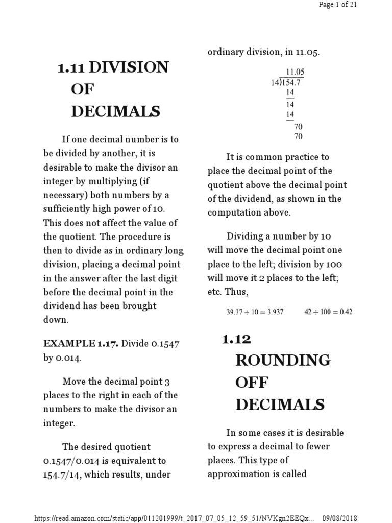 1 | PDF | Significant Figures | Division (Mathematics)