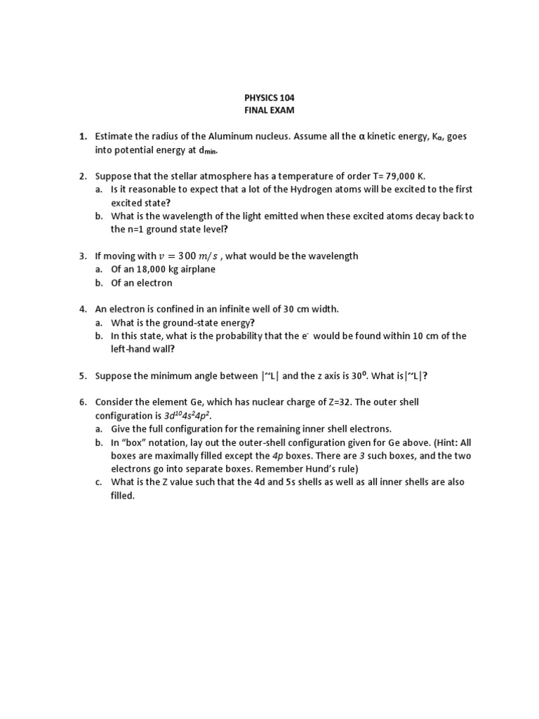 Final Exam Print | PDF