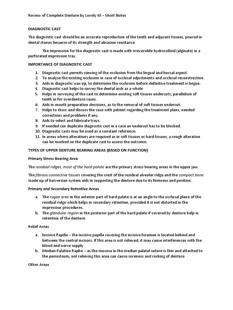 Review Of Complete Denture Pdf Dentures Human Anatomy