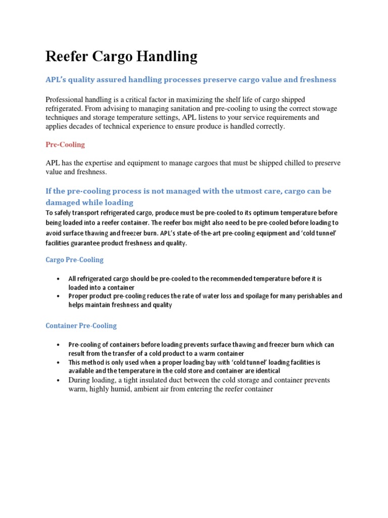Reefer Container | PDF | Refrigeration | Engineering Thermodynamics