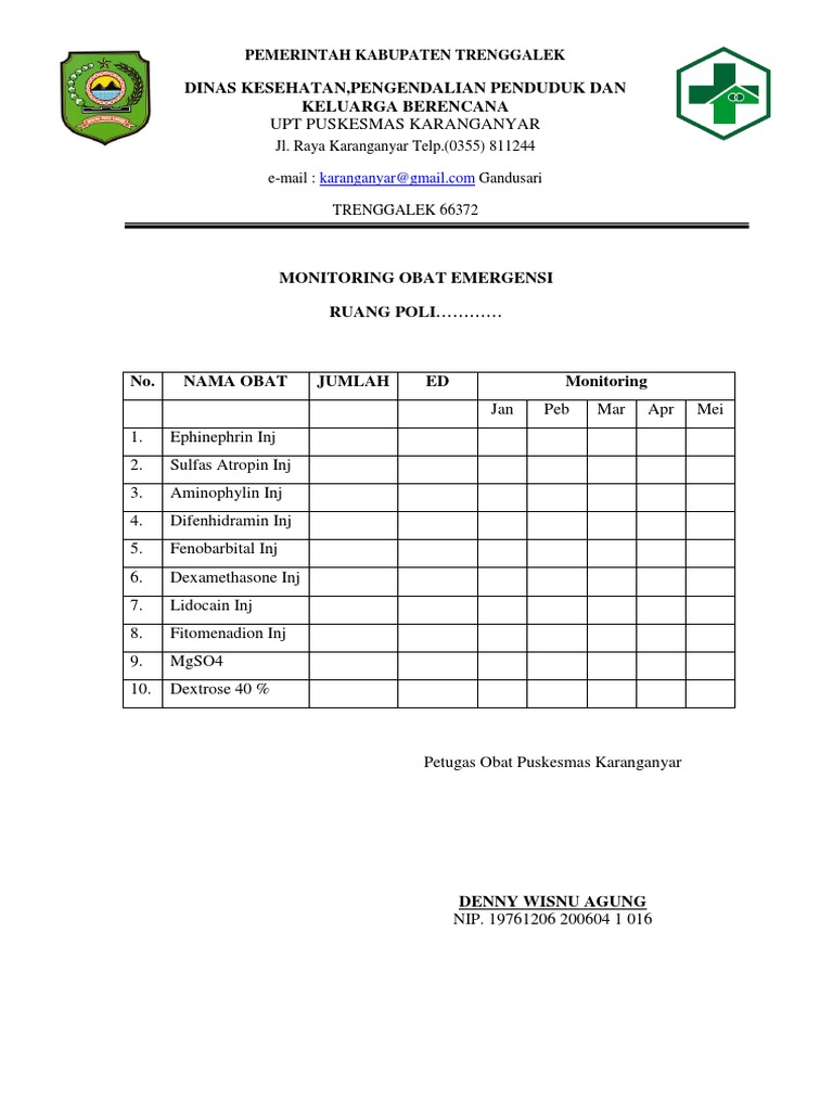 Monitoring Obat Emergensi | PDF
