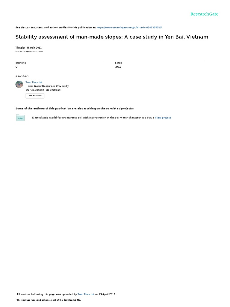 Stability Assessment of Man-Made Slopes | PDF | Soil Mechanics | Soil