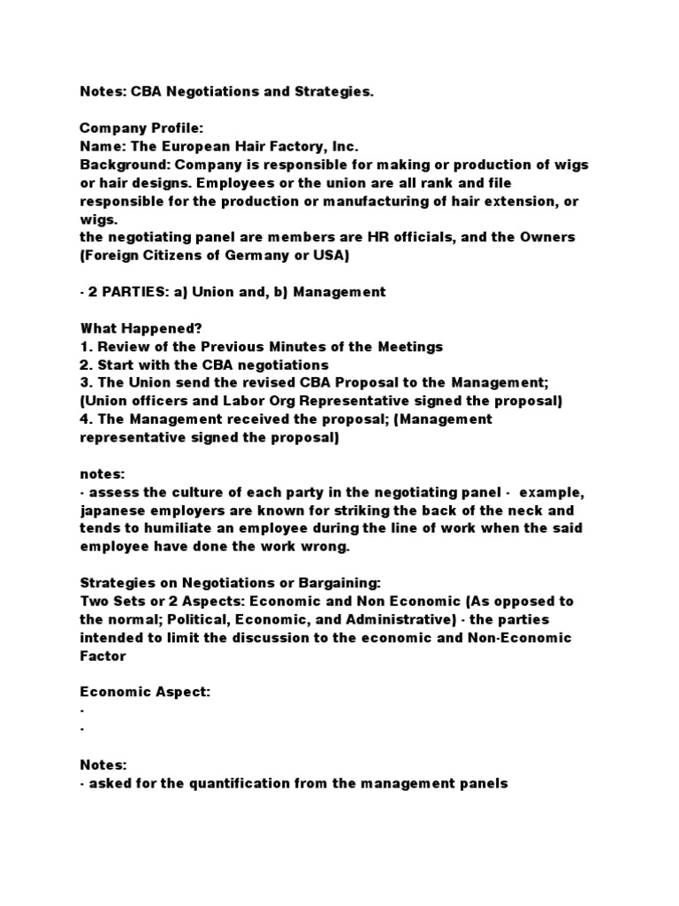 Negotiating Economic and Non-Economic Factors in Collective Bargaining ...