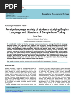 Foreign Language Classroom Anxiety: Elaine K. Horwitz, Michael B ...