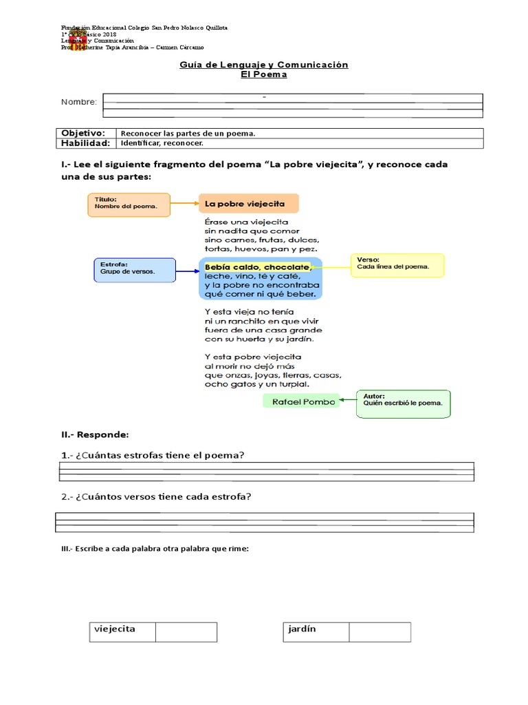 Guía n° 2 el poema