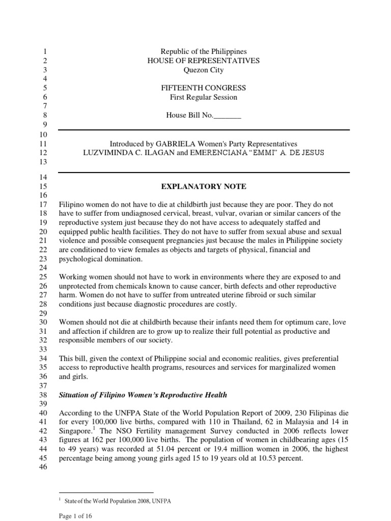 House Bill 3387 Comprehensive RH Bill | PDF | Reproductive Health | Woman