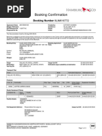 Booking Confirmation | PDF | Bill Of Lading | Cargo