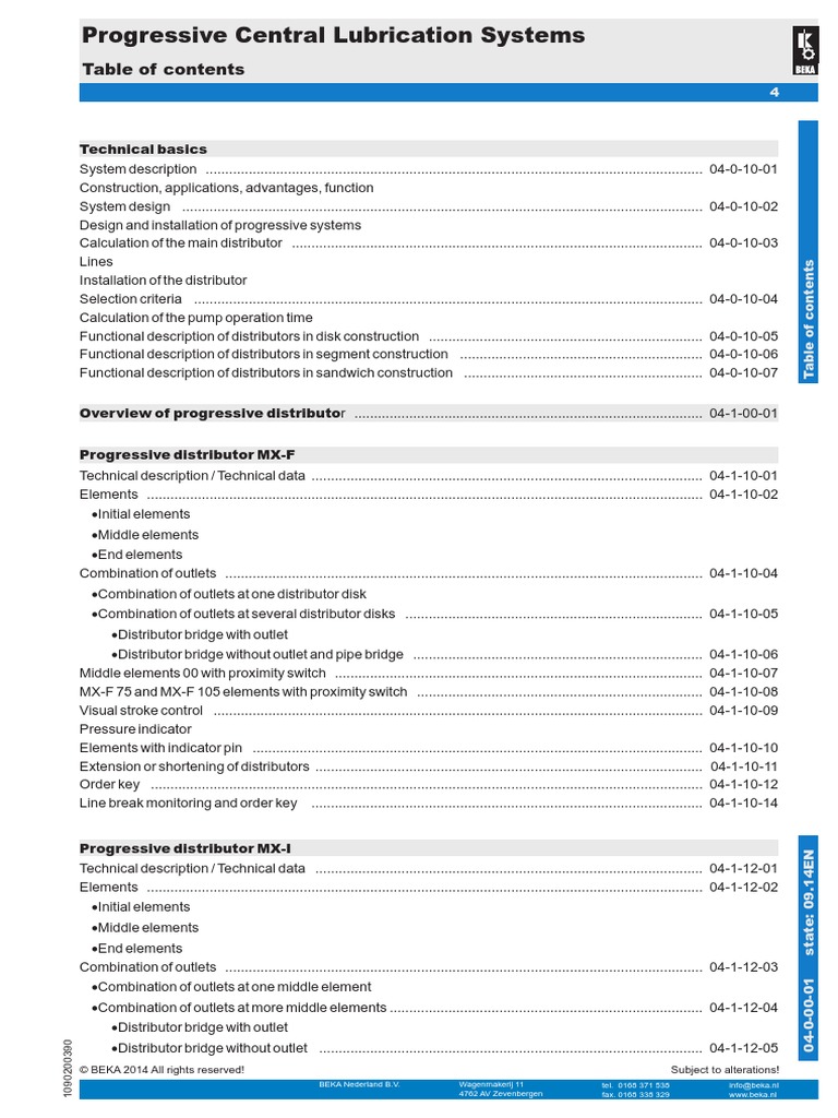 04 Progressive Distributor 01 | PDF | Valve | Machines