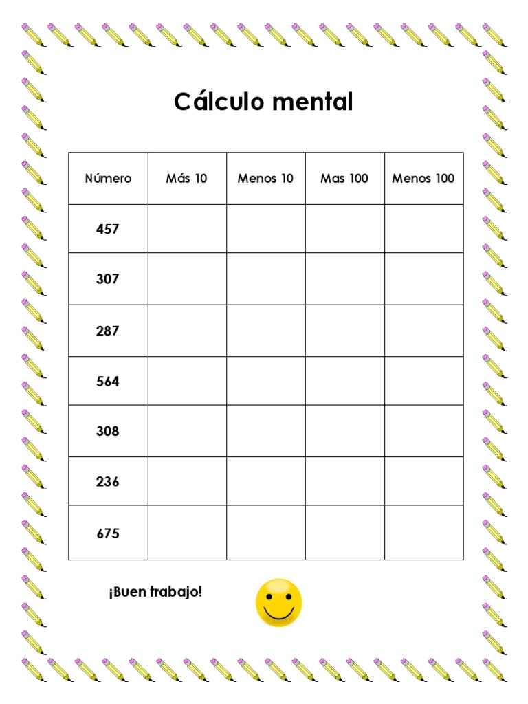 Cálculo Mental | PDF | Hogar, jardinería y bricolaje | Relaciones ...