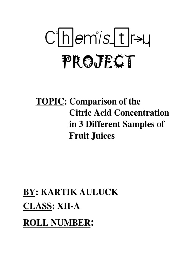Investigatory Project Class 12 | PDF | Titration | Chemistry