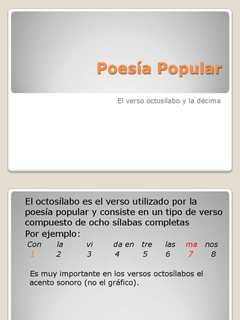 La Decima | PDF | Rima | Poética