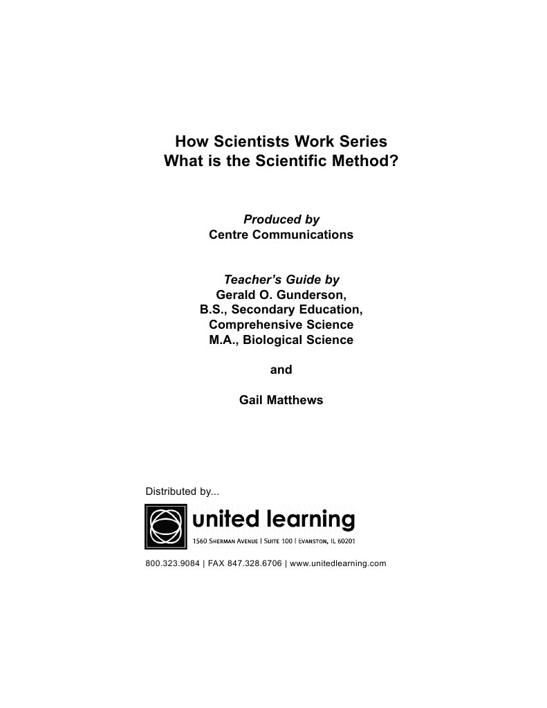 Scientific Method Teachers Guide Discovery Education | PDF | Scientific ...
