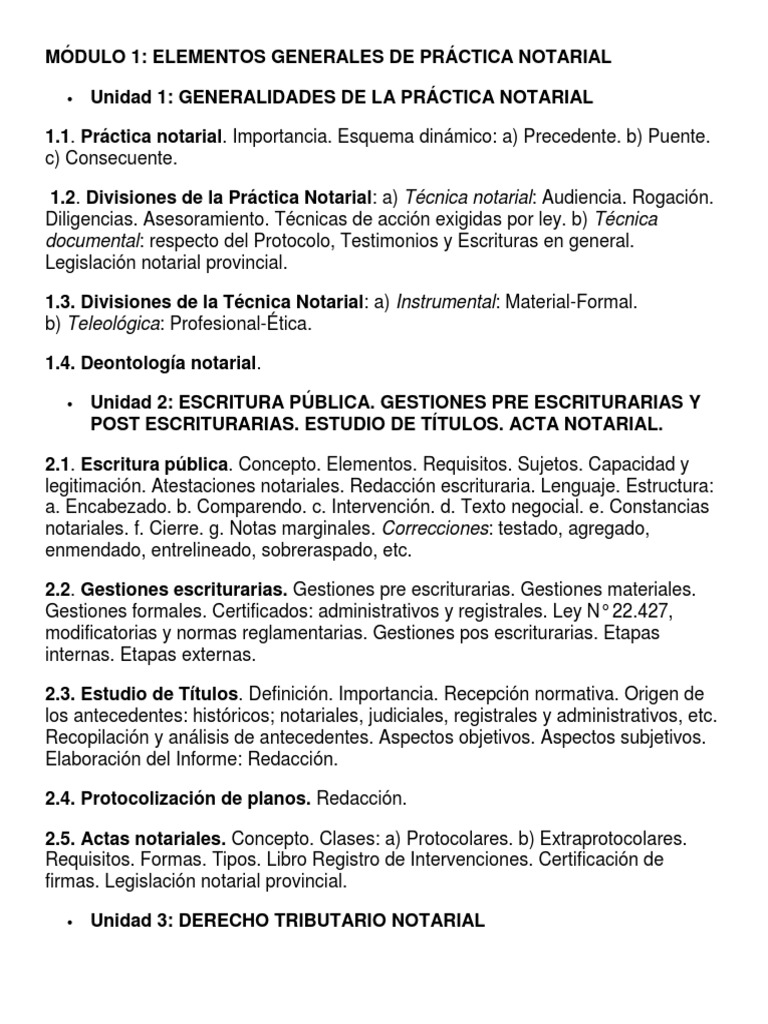 Programa Practica Notarial | Descargar gratis PDF | Ley de fideicomiso | Propiedad