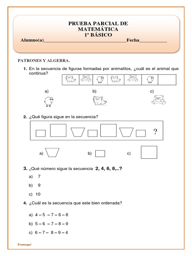 OA11 Patrones y Algebra | PDF | Secuencia | Enseñanza de matemática