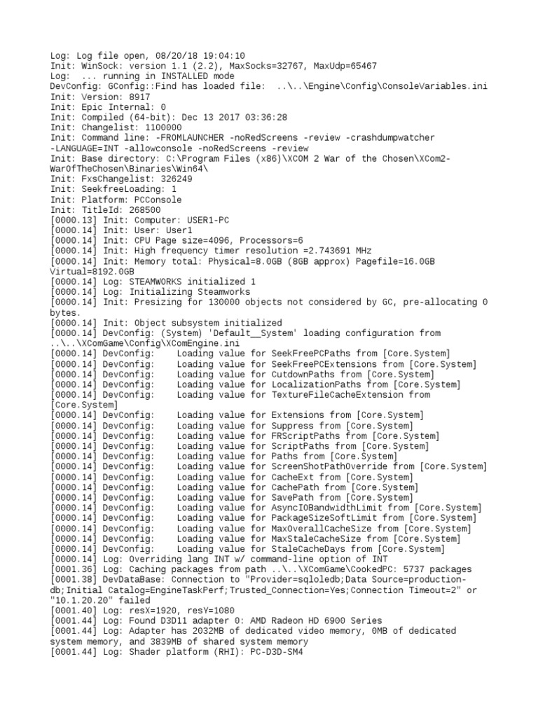 DLC_2 Not Loaded in XCOM 2 WOTC | PDF | Texture Mapping | Computing