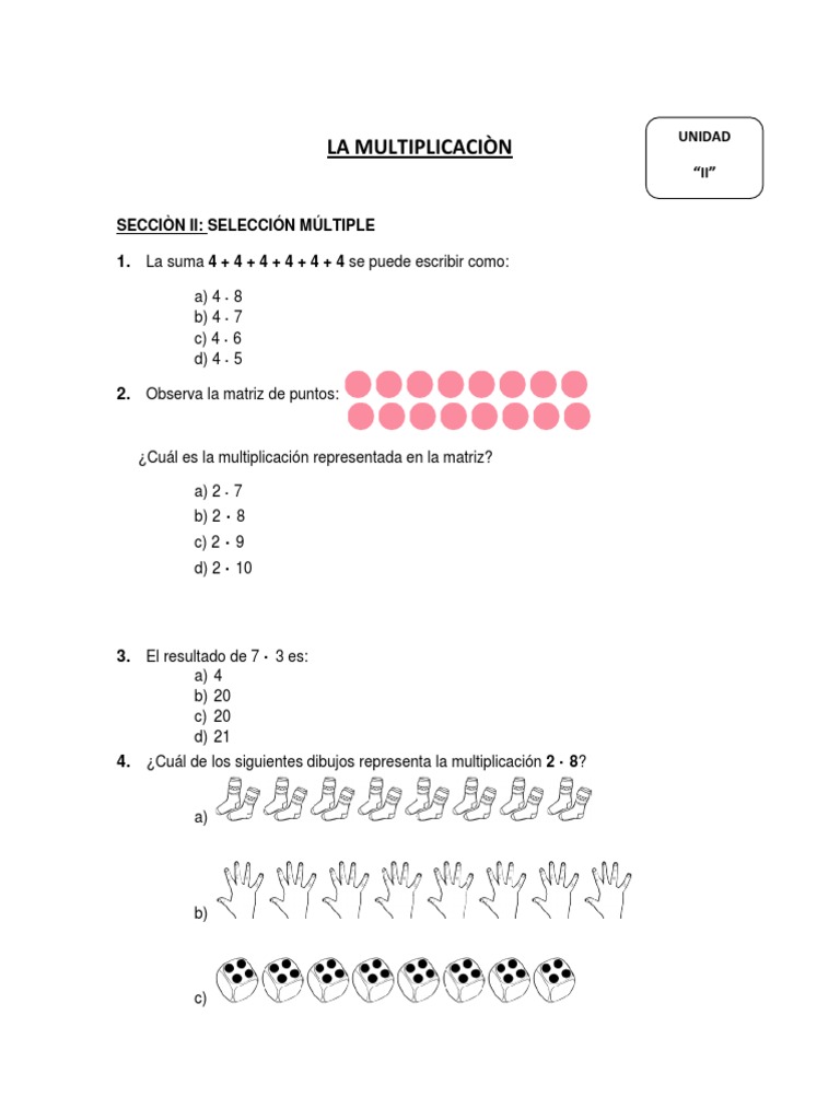Prueba de Multiplicacion | Descargar gratis PDF | Ocio | Enseñanza de ...