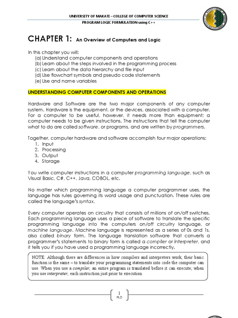 PLF (Chapter1) | PDF | Computer Program | Programming