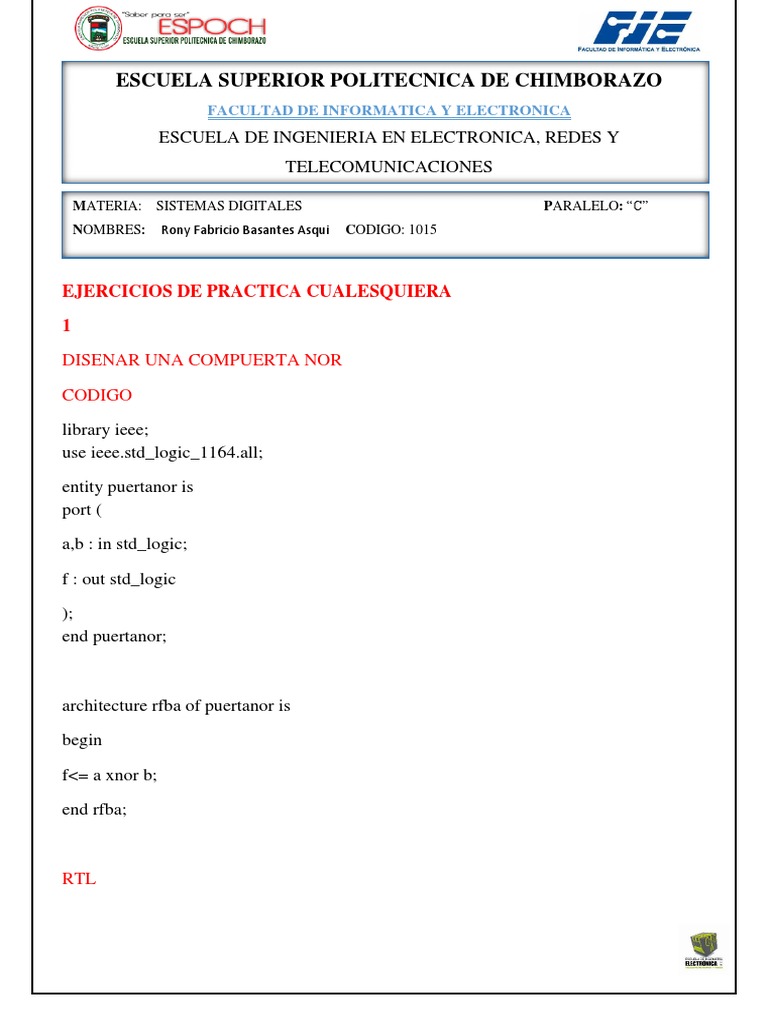 Deber Digitales 10 Ejercicios | PDF | Computers | Technology & Engineering