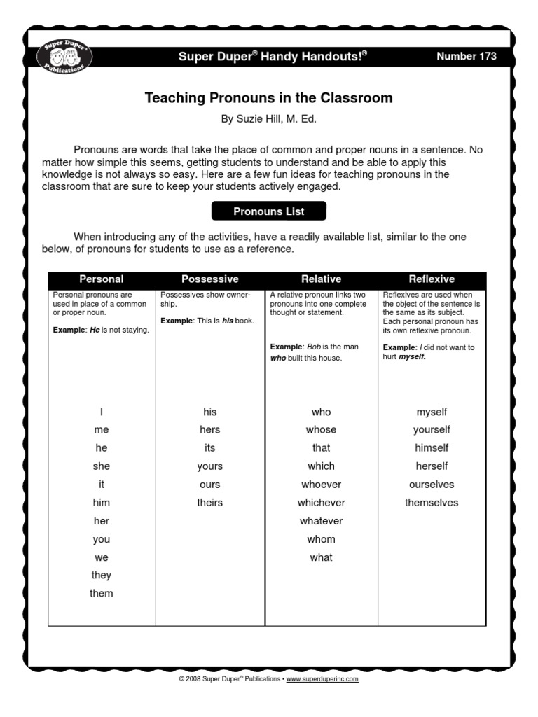 173 Teaching Pronouns | PDF | Pronoun | Syntax