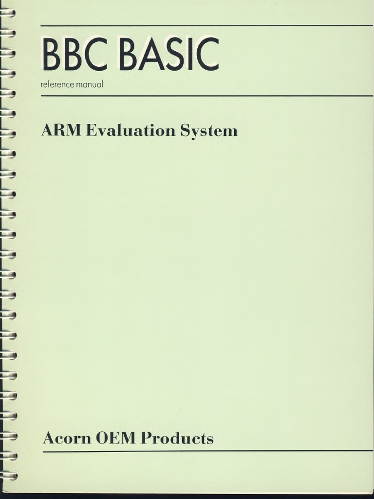 ARM Evaluation System: Reference Manual | PDF | Basic | Control Flow