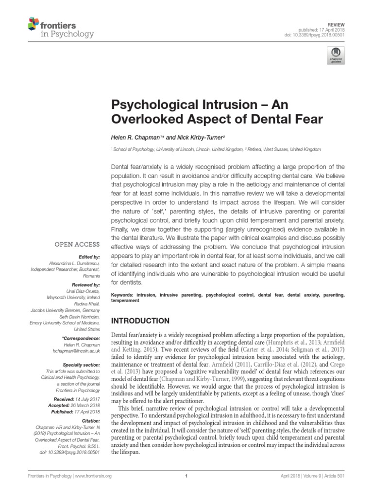 Psychological Intrusion | PDF | Temperament | Coping (Psychology)