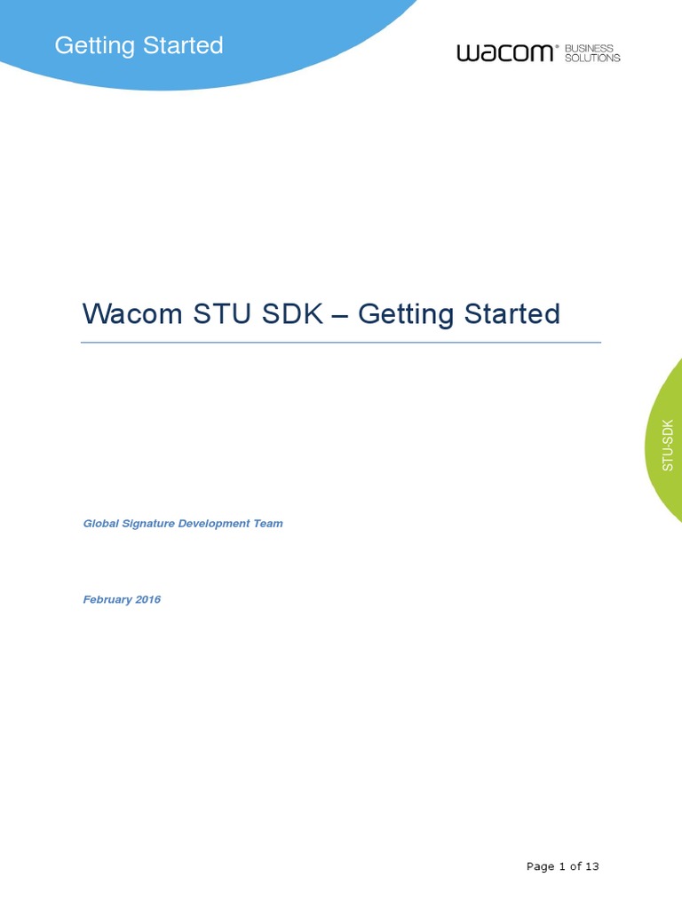 Wacom STU SDK | PDF | Application Programming Interface | Library (Computing)