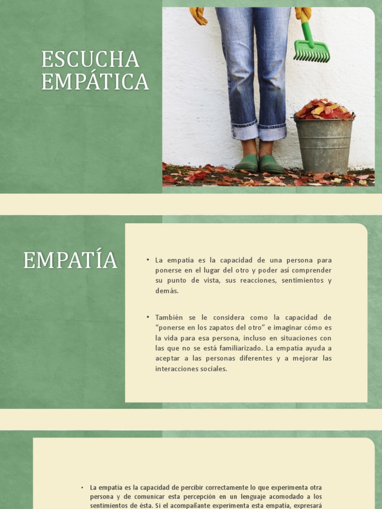 Escucha Empática | PDF | Empatía | Subjetividad