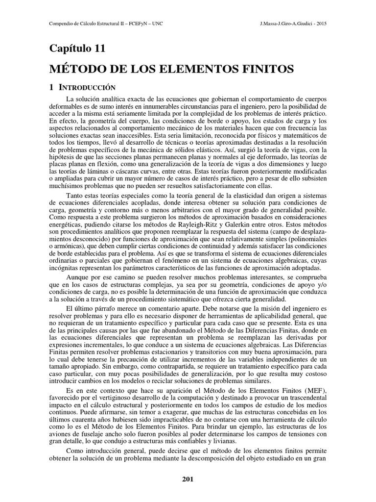 Introducción al Método de Elementos Finitos | PDF | Método de elementos ...