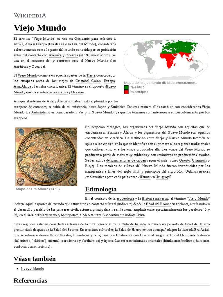 Como El Viejo Mundo El Viejo Mundo Y El Nuevo (1492 1650) / The Old