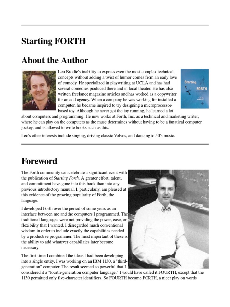 Starting Forth PDF | PDF | Assembly Language | Operating System