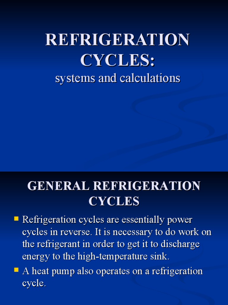 6 Refrigeration Cycles Edited | PDF | Refrigeration | Heat Pump