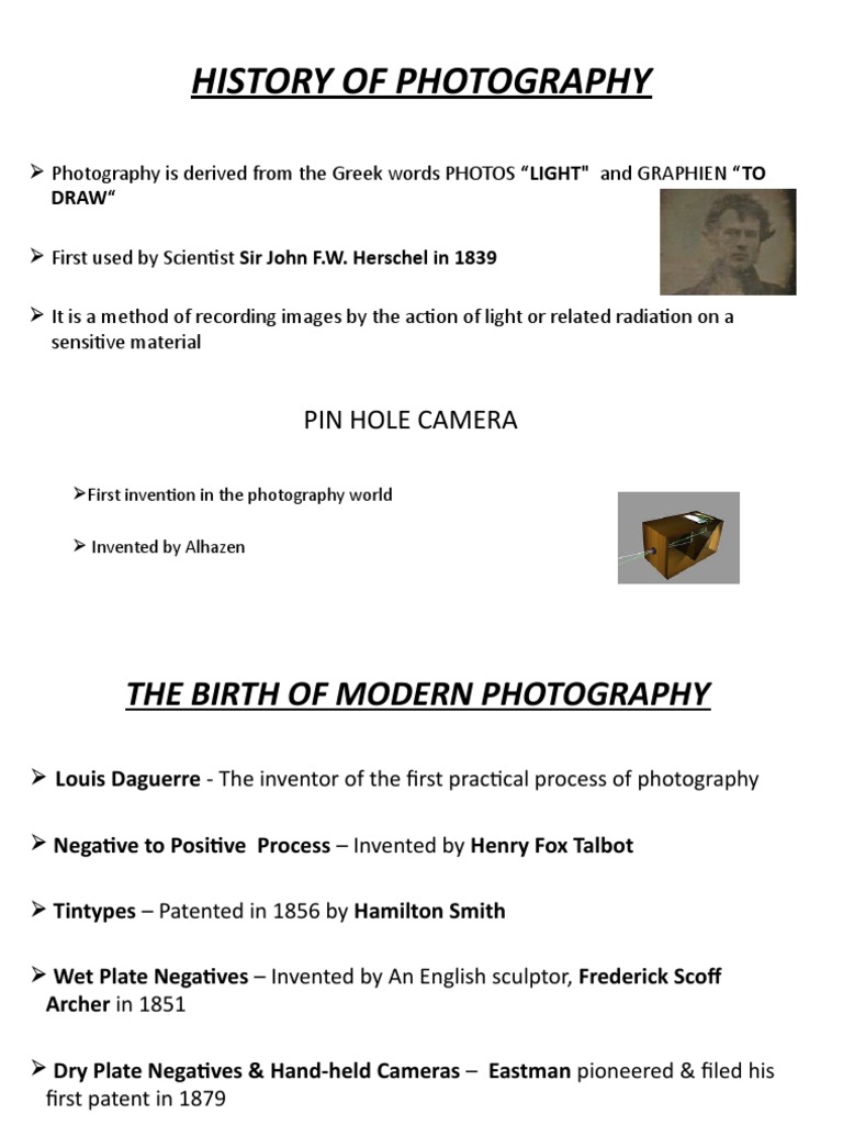 History of Photography | PDF