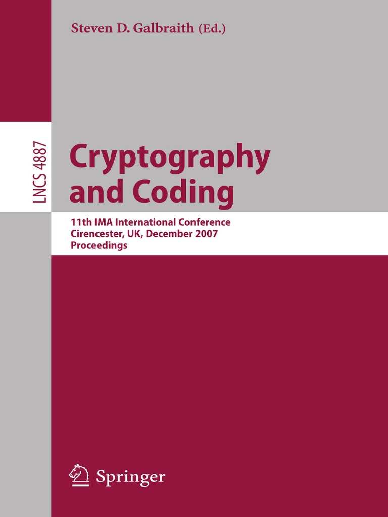 Cryptography and Coding | PDF | Radio Frequency Identification ...
