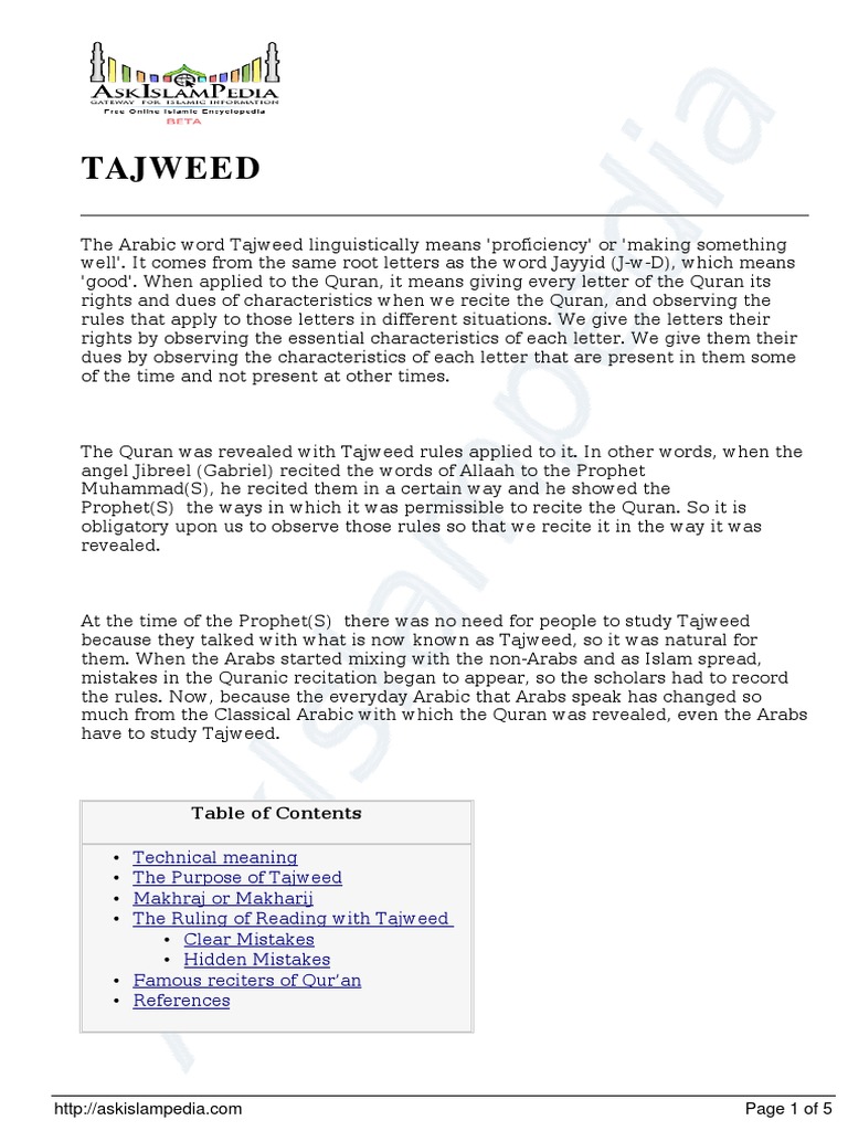 Taj Weed | PDF | Quran | Islam