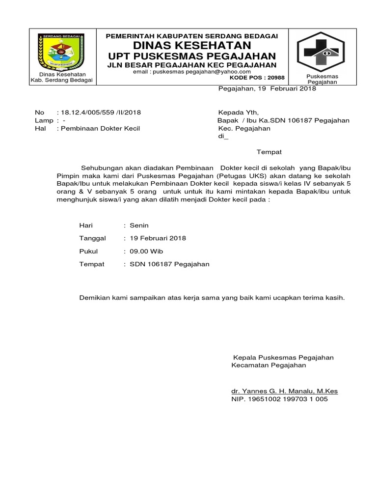 Undangan Pembinaan Dokcil | PDF