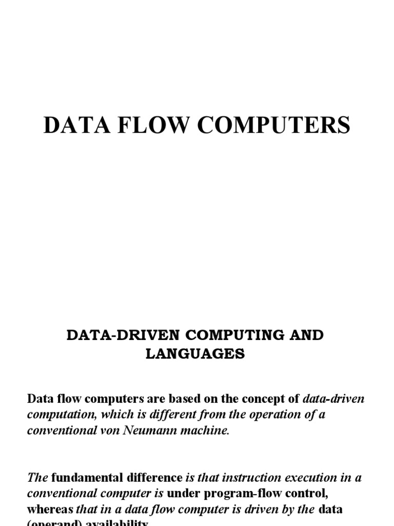 Data Flow | PDF | Control Flow | Parallel Computing