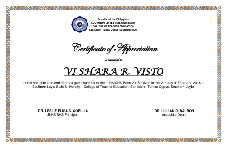 Prom Certificate | PDF