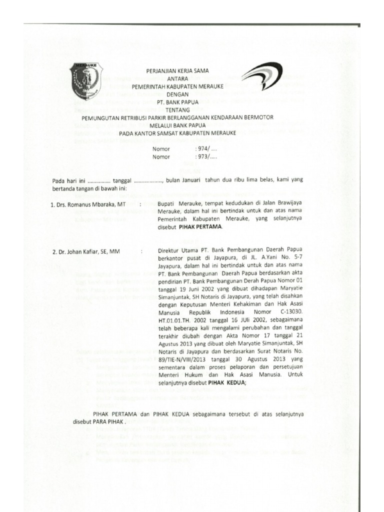 Mou Bank Papua | PDF