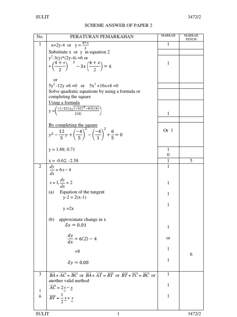 Addmaths Pahang Paper 2 Answer | PDF
