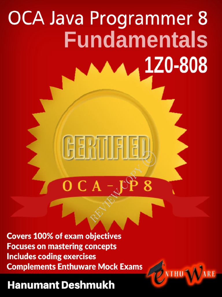 OCA Java Programmer 8 Fundamentals - 1Z0-808 | PDF | Method (Computer Programming) | Class ...