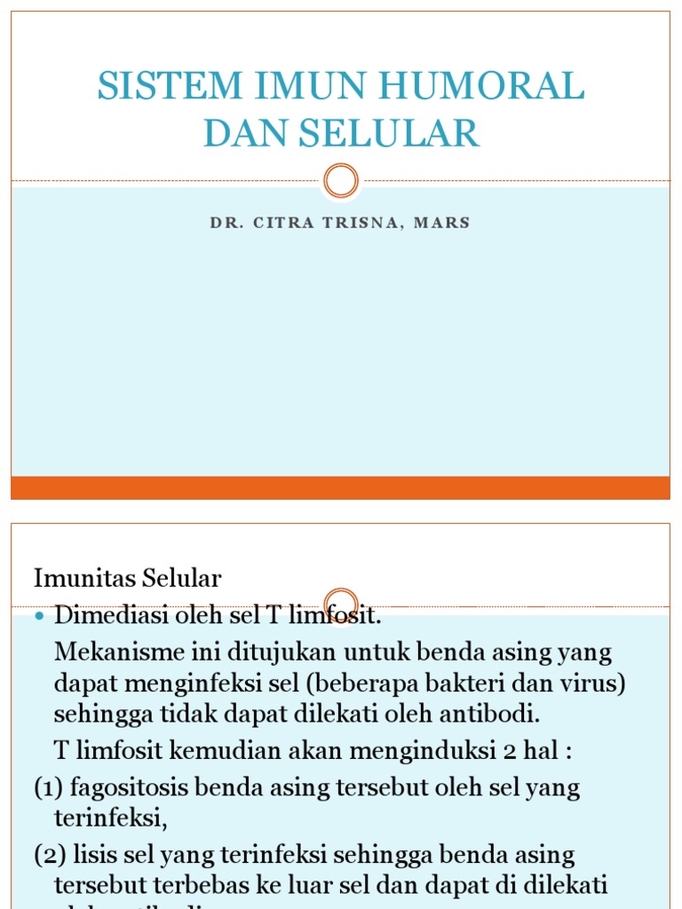 Sistem Imun Humoral Dan Selular | PDF