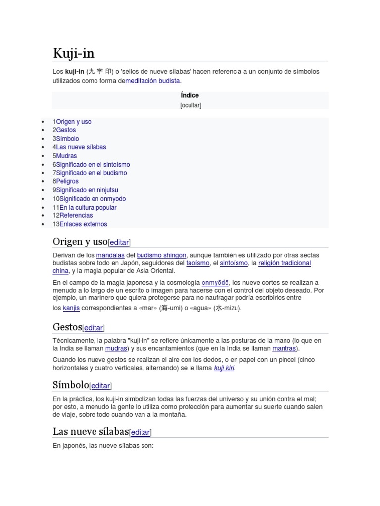 Kuji in | PDF | Comportamiento religioso y experiencia | Espiritualidad