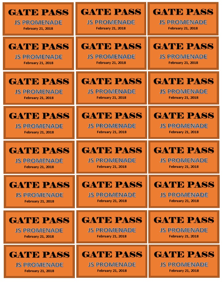 Student Gate Pass Format | PDF