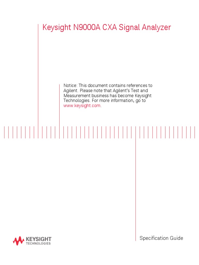 Keysight N9000A CXA Signal Analyzer | PDF | License | Radio Technology