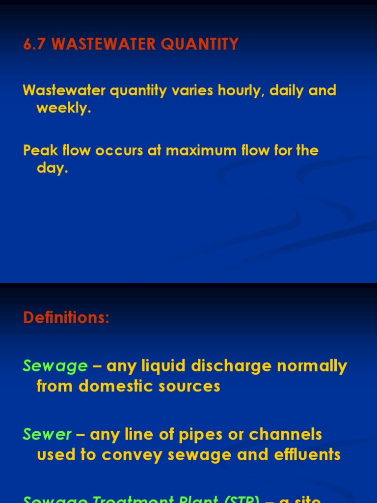 Wastewater Flow Calculation Guide | PDF
