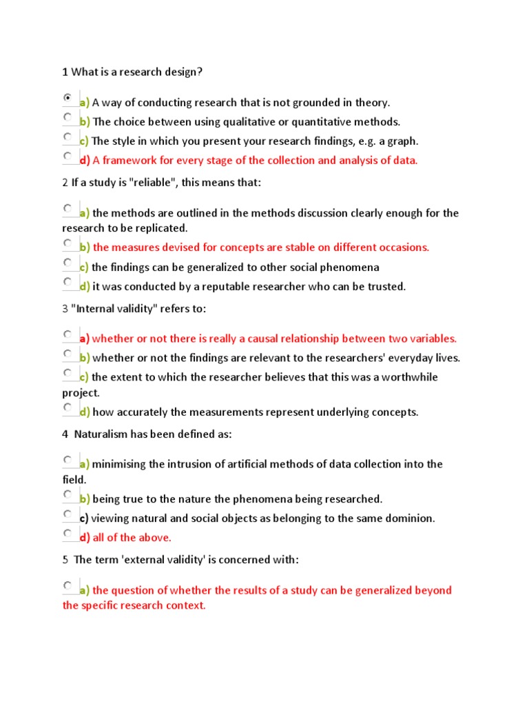 1 What Is A Research Design | PDF | Sampling (Statistics) | Validity (Statistics)