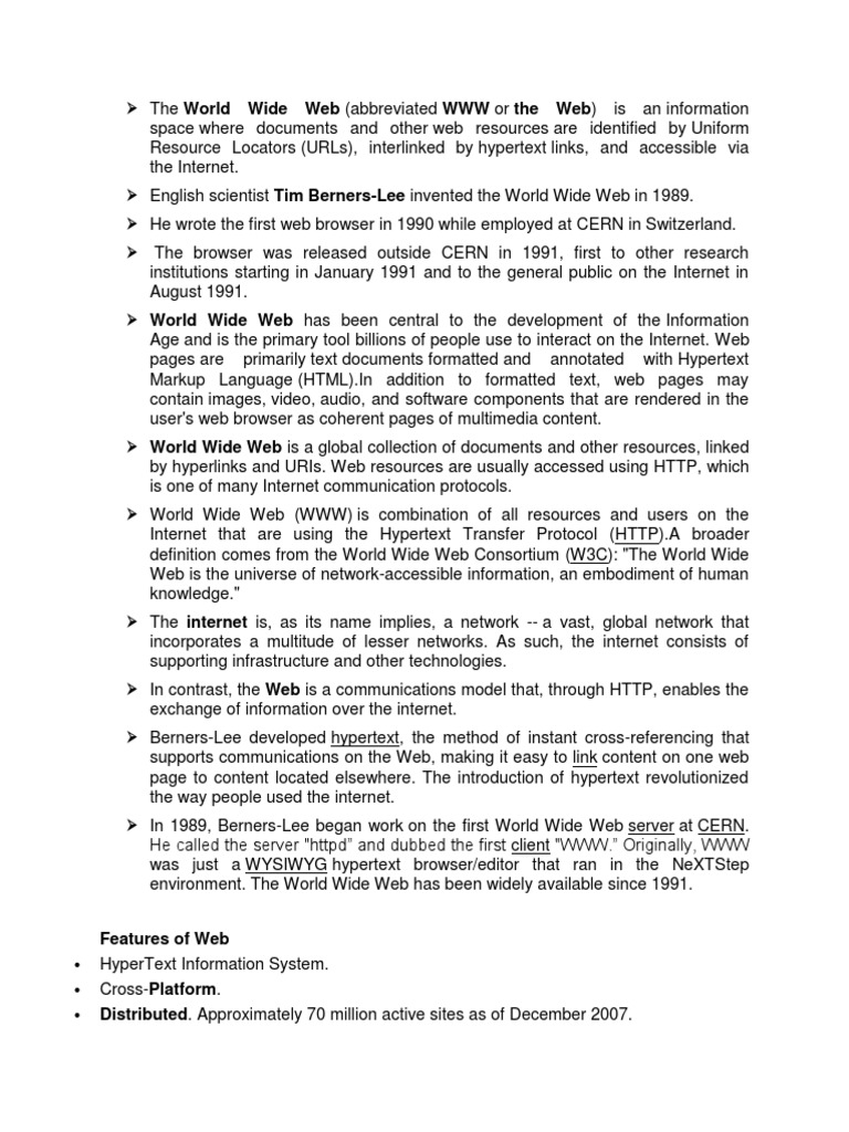 The Origins and Development of the World Wide Web: Tim Berners-Lee's ...