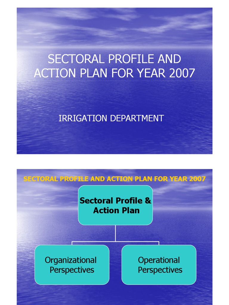 Sectoral Profile and Action Plan For Year 2007 (Compatibility M | PDF ...