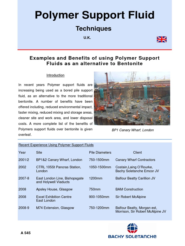 Polymer Support Fluid | PDF | Recycling | Water